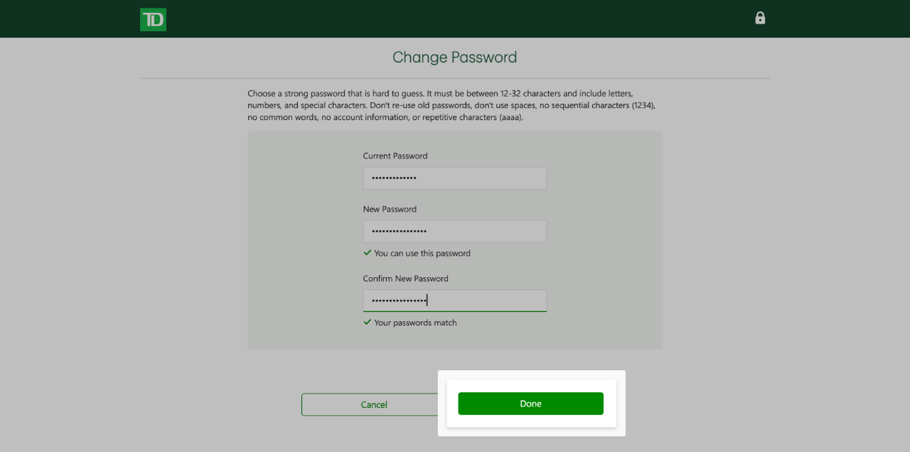 How to change your password on EasyWeb | TD Canada Trust
