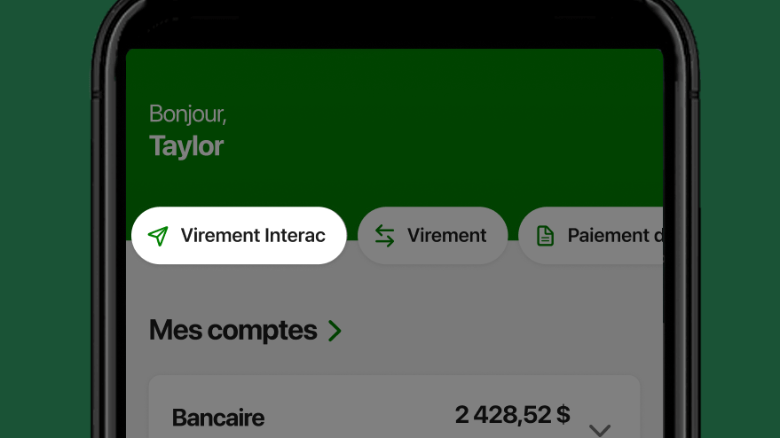 Utiliser Virement Interac au Canada avec l’appli TD