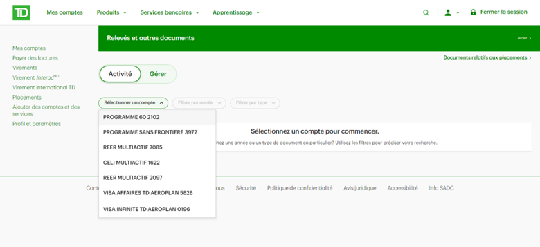 Comment consulter des relevés en ligne dans BanqueNet