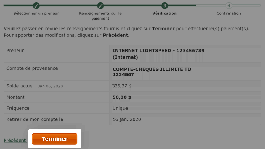 Payer une facture canadienne dans BanqueNet | TD Canada Trust